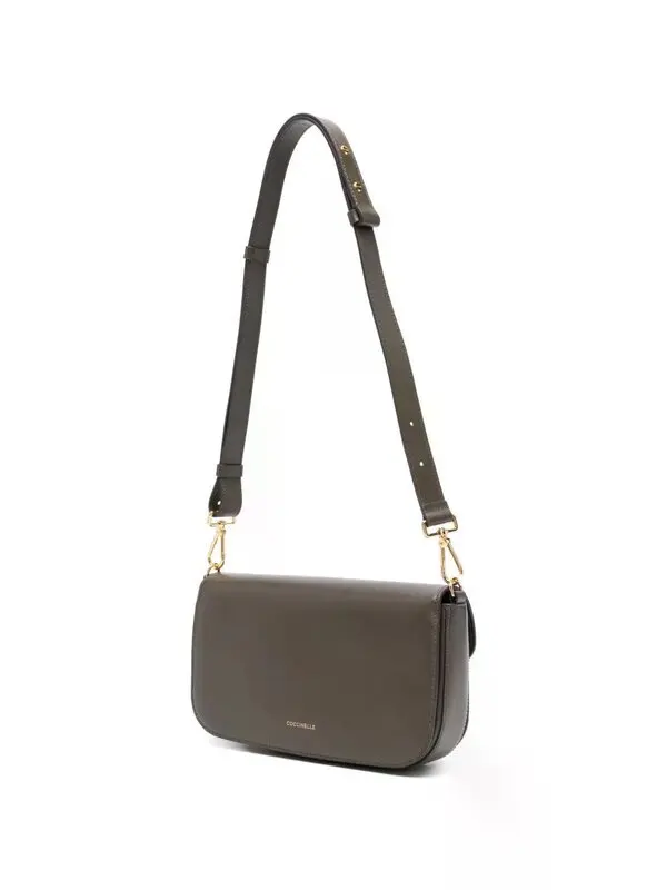 COCCINELLE Leather Shoulder Bag With Logo Plaque