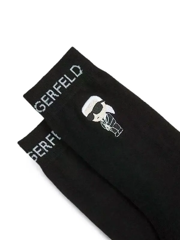 Karl Lagerfeld K/ikon Logo-jacquard Socks Set - Black