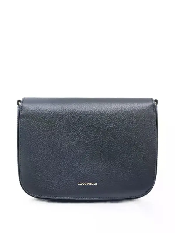 COCCINELLE Logo-plaque Pebbled-leather Shoulder Bag