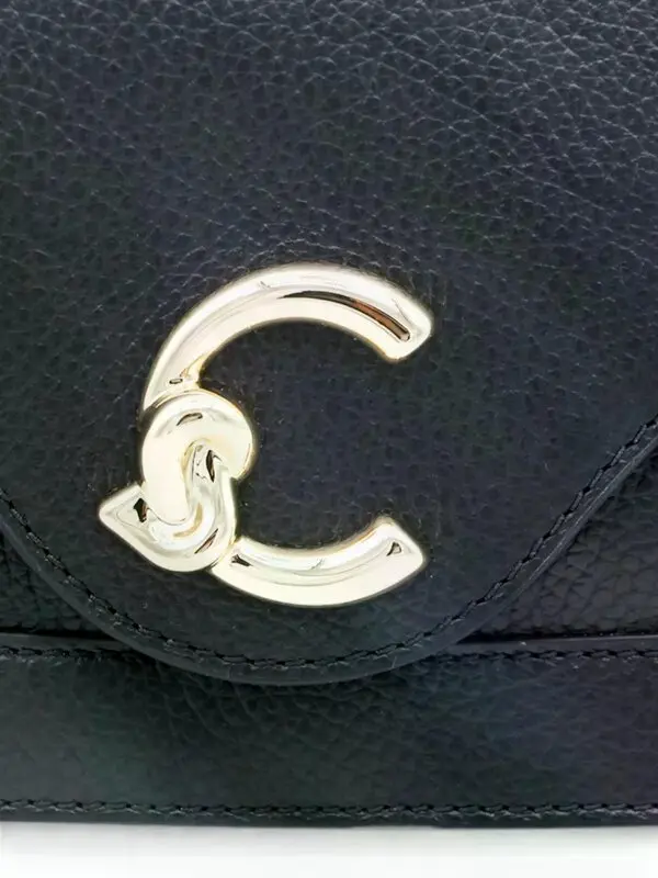 COCCINELLE Logo-plaque Pebbled-leather Shoulder Bag