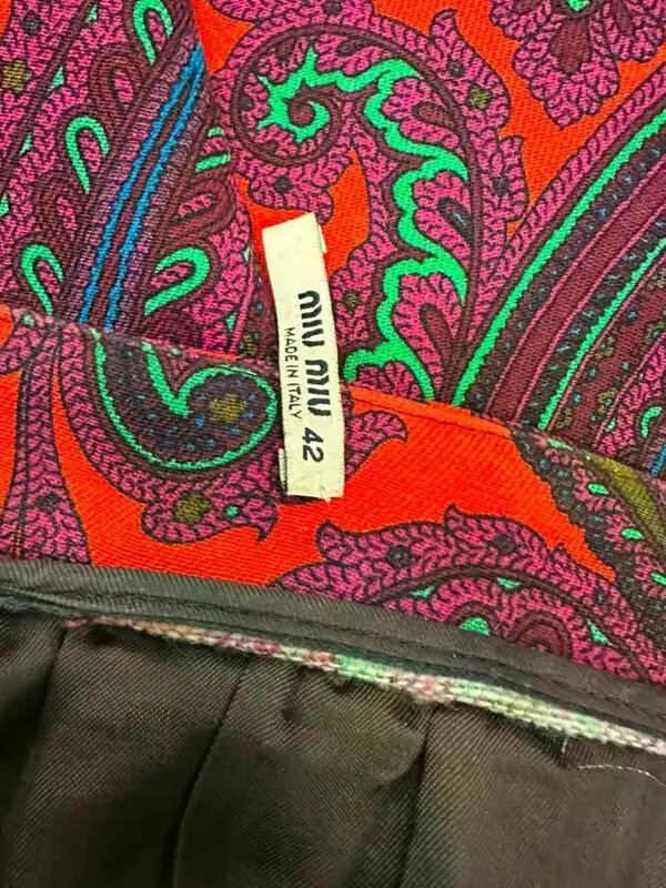 Miu Miu Paisley-print A-line Mini Skirt