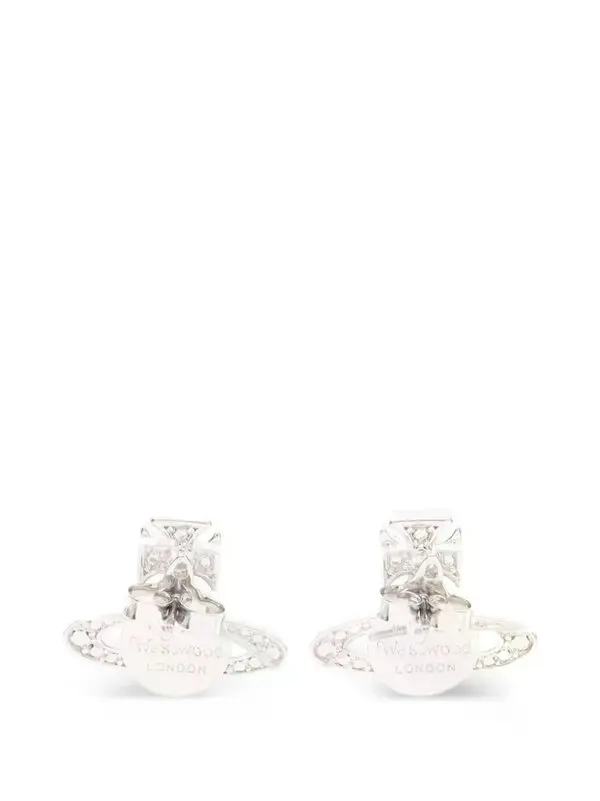 VIVIENNE WESTWOOD Carmela Bas Relief Orb Motif Earrings - Silver
