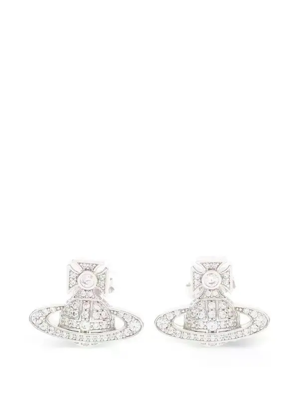 VIVIENNE WESTWOOD Carmela Bas Relief Orb Motif Earrings - Silver