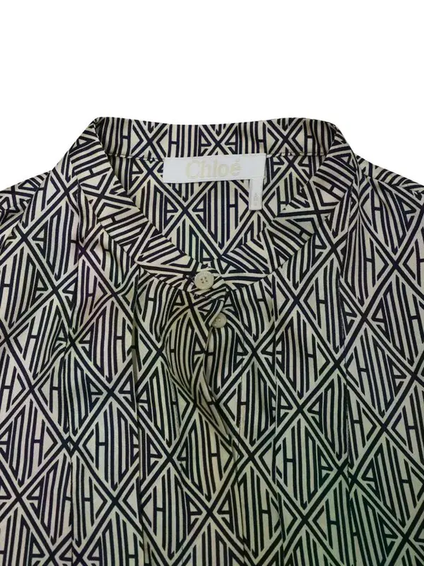 Chloé Logo-print Silk Handkerchief Hem Dress