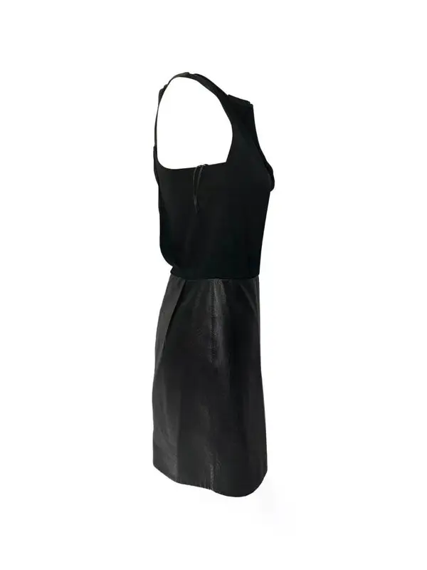 Roland Mouret Halterneck Leather Mini Dress - Black