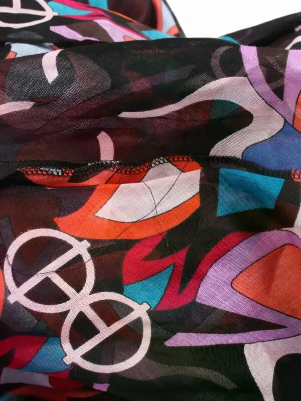 Hermès 2010s Fleurs Miroir H Rond Mini Dress