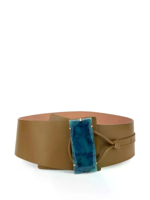 Alberta Ferretti Leather Buckle Belt