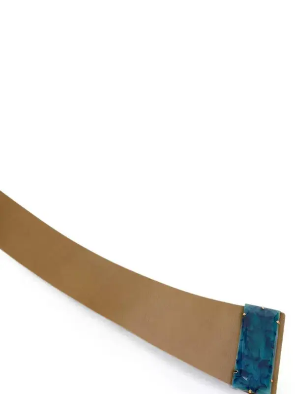Alberta Ferretti Leather Buckle Belt