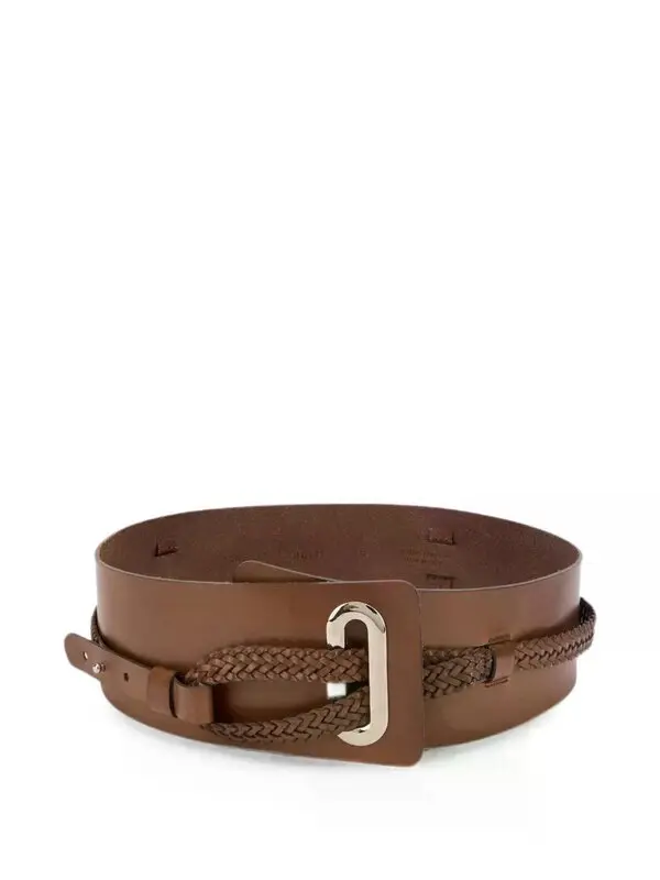 Alberta Ferretti Braided-detail Leather Belt