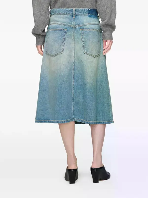MAISON MARGIELA Wrap-design Denim Midi Skirt