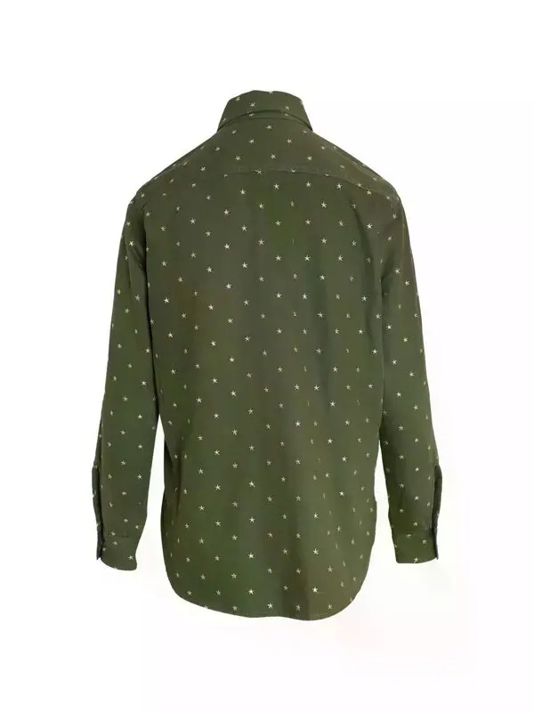 Saint Laurent Star-embroidered Button-up Shirt