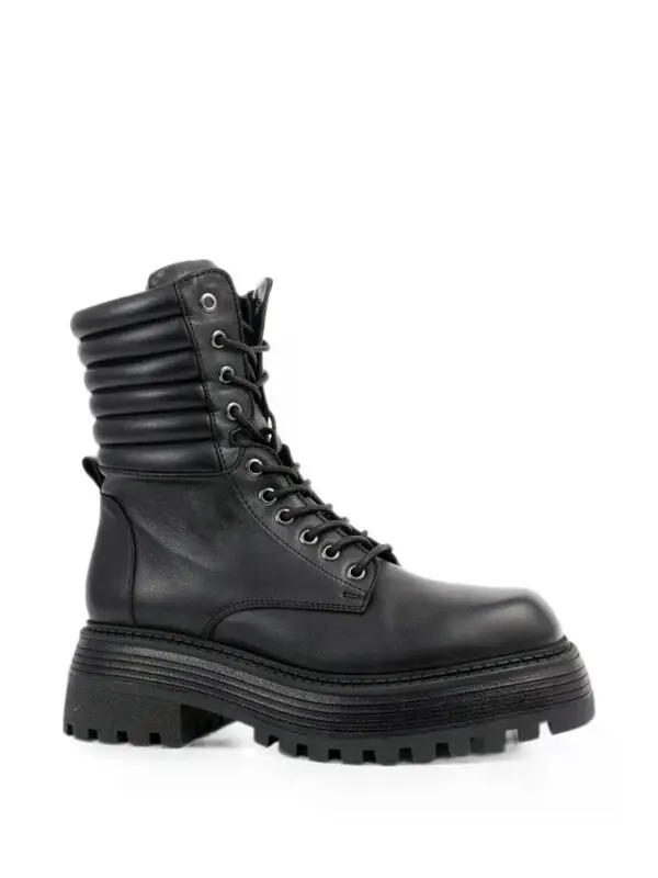 SERGIO MORETTI FIRENZE Padded-collar Lace-up Ankle Boots