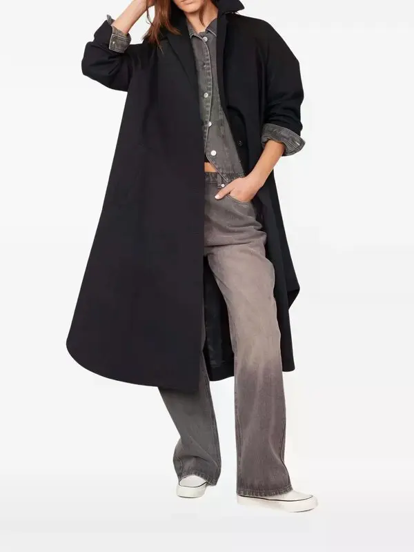 Officine Générale Freya Single-breasted Wool Coat - Blue