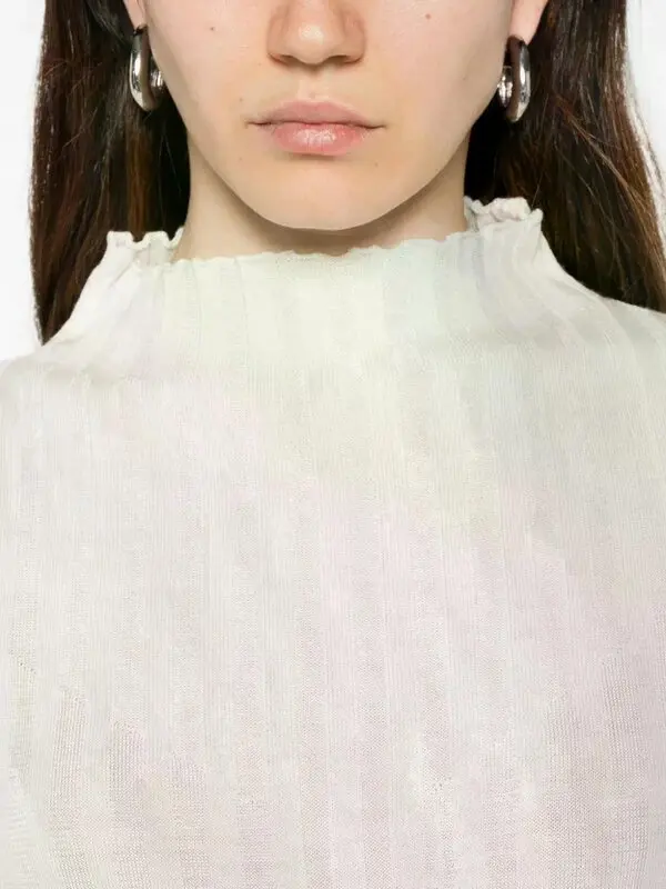 Liviana Conti Ribbed Knit Mock Neck Sweater