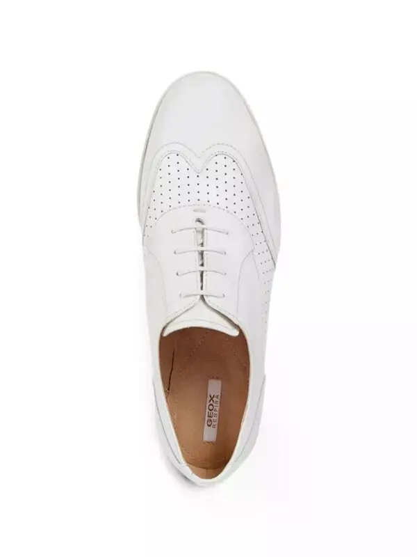 Geox Perforated Platform Oxford Shoes
