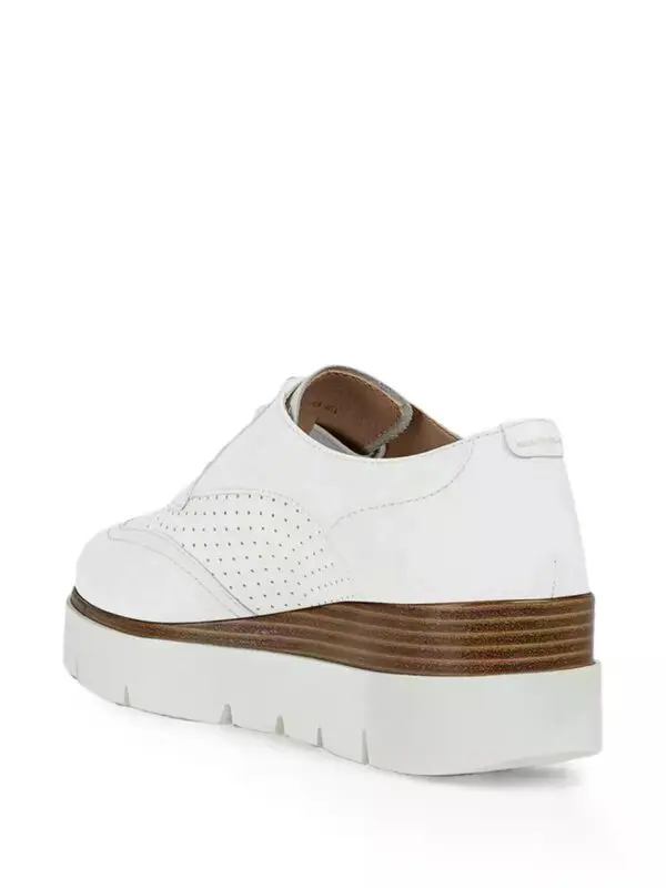 Geox Perforated Platform Oxford Shoes