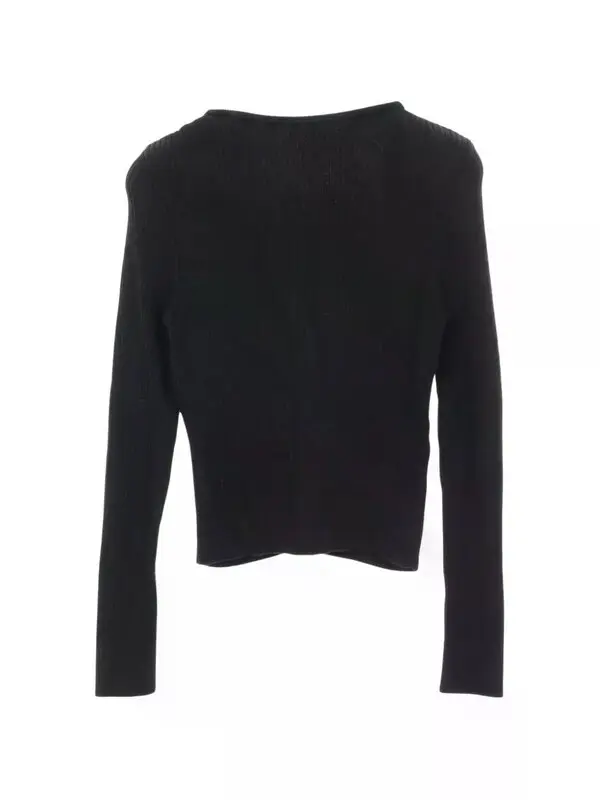 Celine Ribbed Knit Triomphe Cardigan