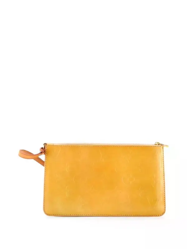 LOUIS VUITTON Lexington Pochette Monogram Vernis Clutch Bag - Yellow