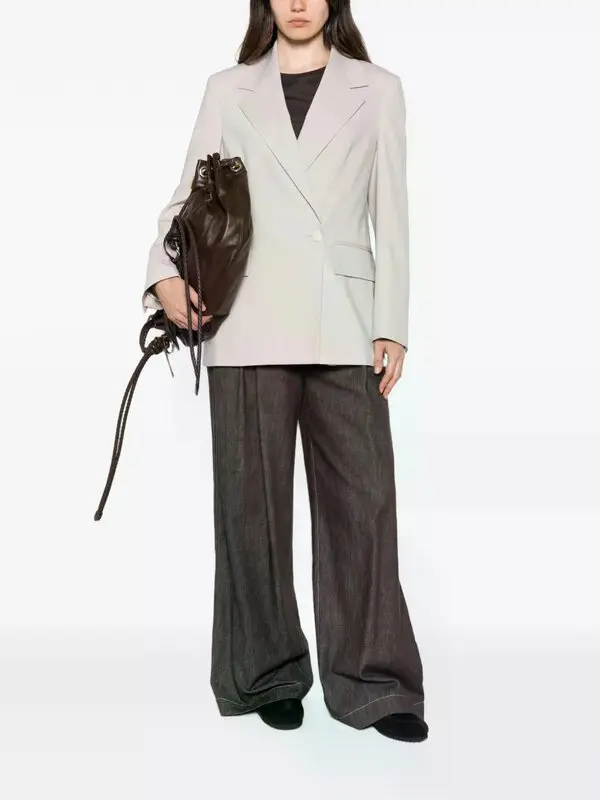 Liviana Conti Double-breasted Notched Lapel Blazer
