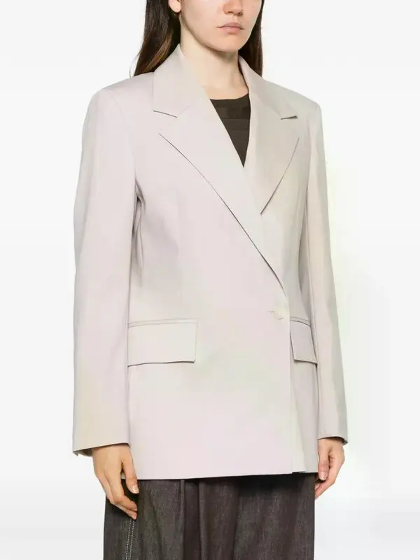 Liviana Conti Double-breasted Notched Lapel Blazer