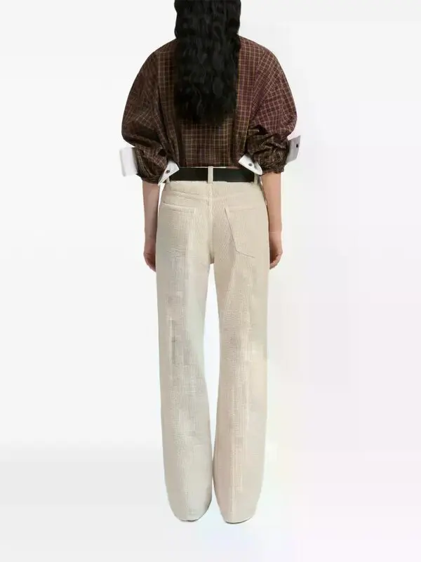 Marni Off-white Corduroy Flared Trousers - Neutrals