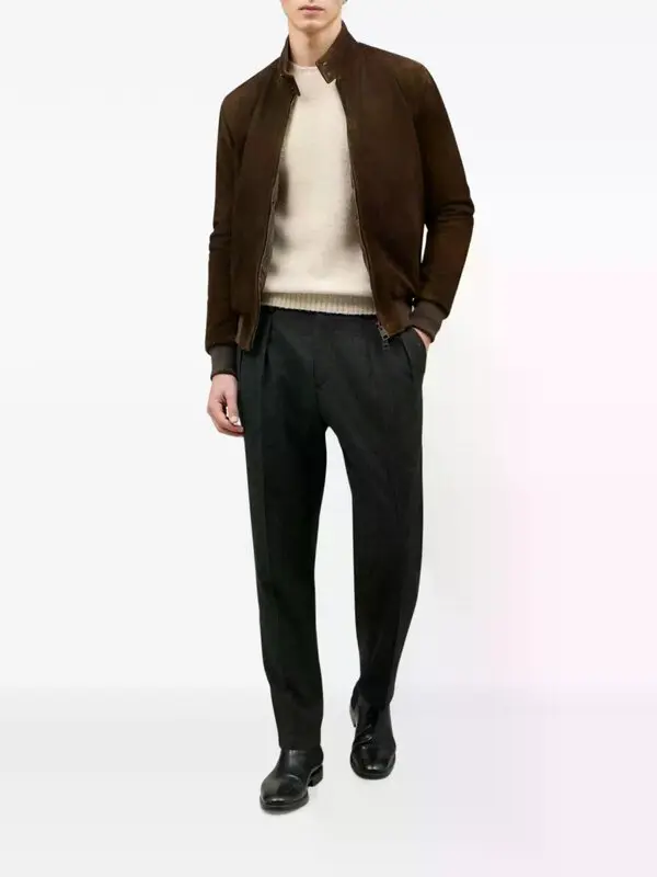 Boglioli Zip-fastening Suede Bomber Jacket