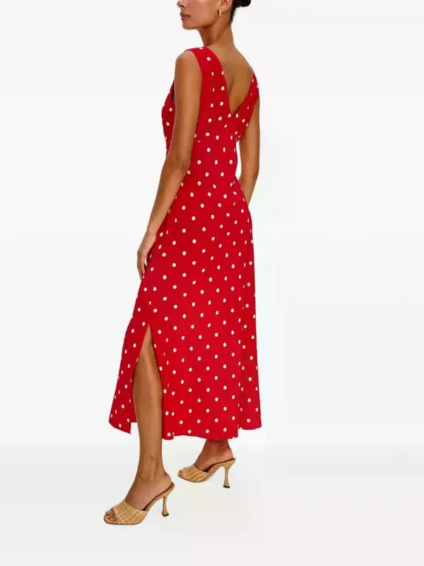 Rails Xgiadzy Polka-dot Floral-appliqué Dress