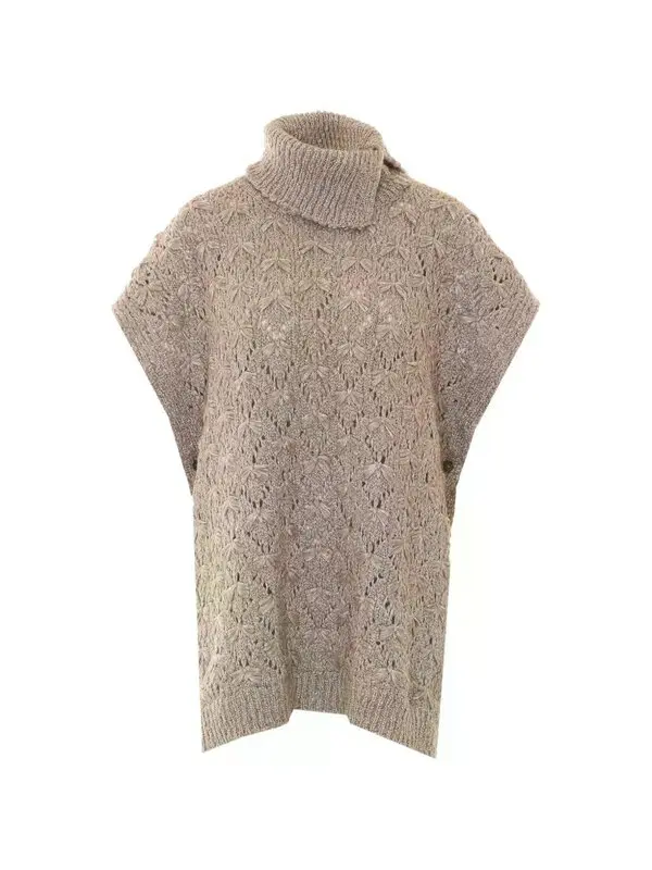 Fabiana Filippi Open-knit Poncho - Neutrals