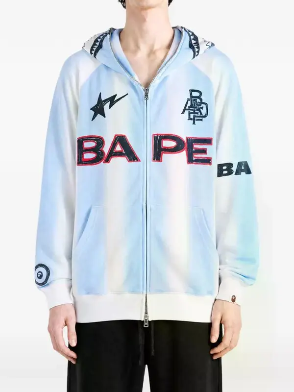 A BATHING APE Shark Logo-print Hoodie
