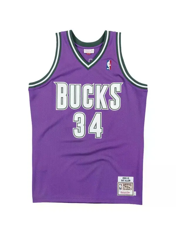 Mitchell & Ness Nba Authentic Jersey Milwaukee Bucks Ray Allen #34 Tank Top - Purple