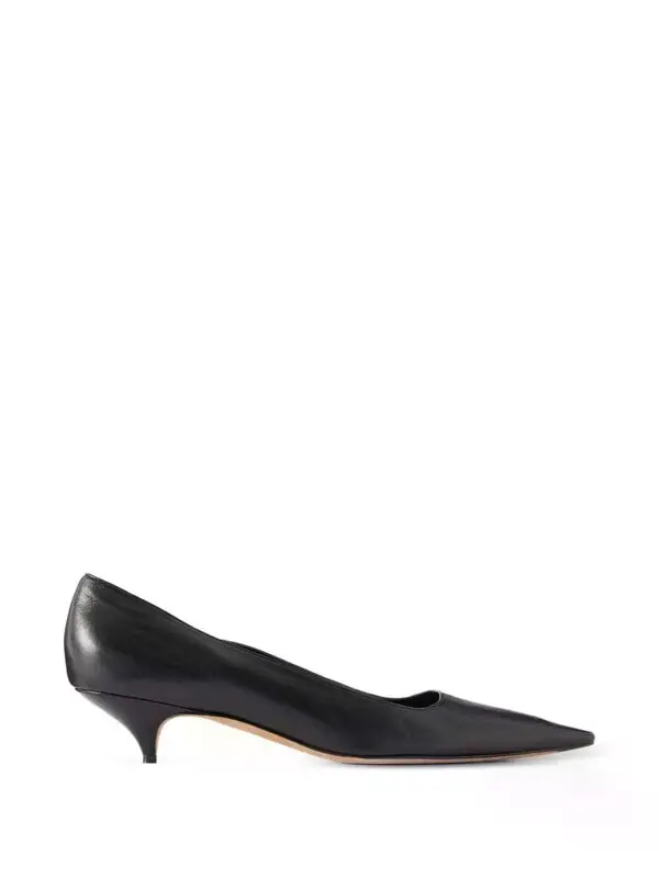 THE ROW Liisa Kitten Two Heel Pumps - Black