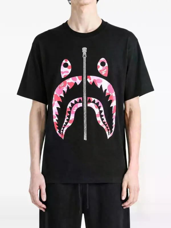 A BATHING APE Shark-print T-shirt