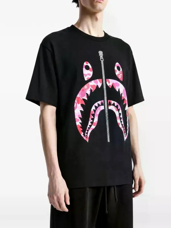 A BATHING APE Shark-print T-shirt