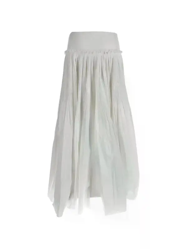 Alberta Ferretti Pleated Maxi Skirt
