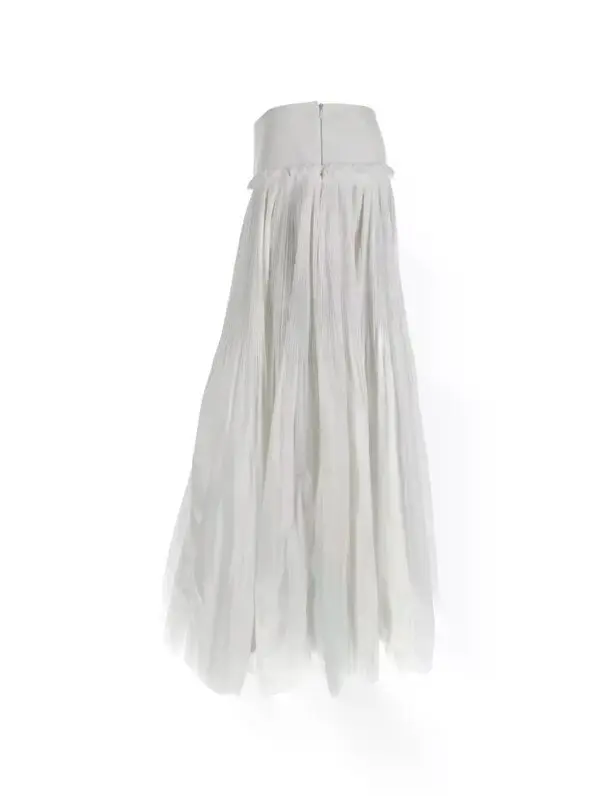 Alberta Ferretti Pleated Maxi Skirt