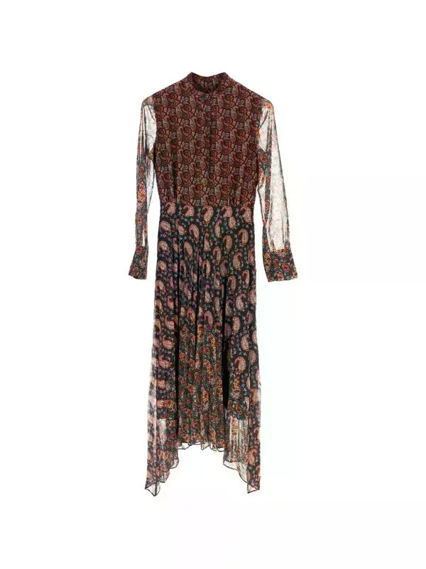 Altuzarra Paisley-print Plissé Midi Ress