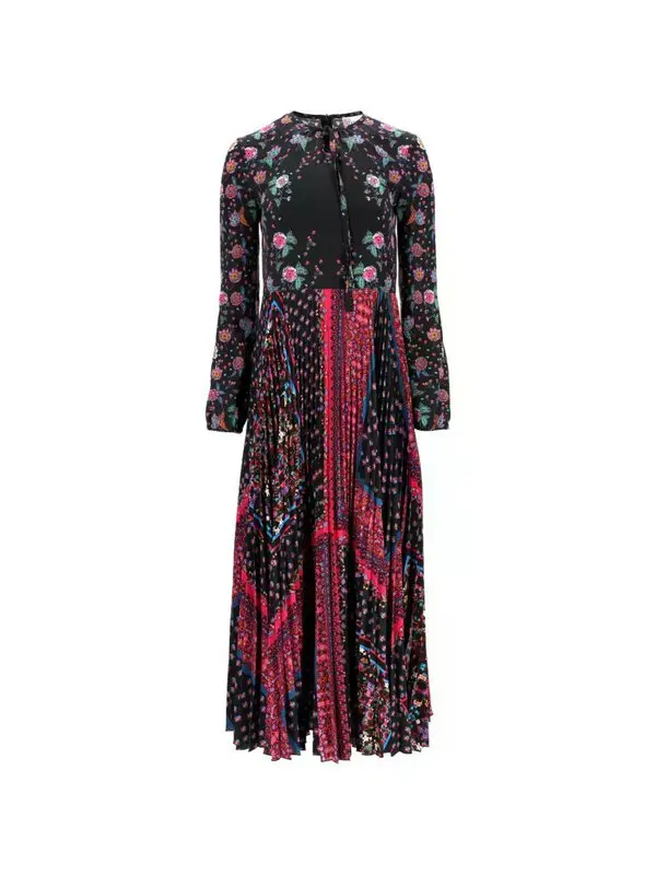 Valentino Garavani Floral Pleated Maxi Dress