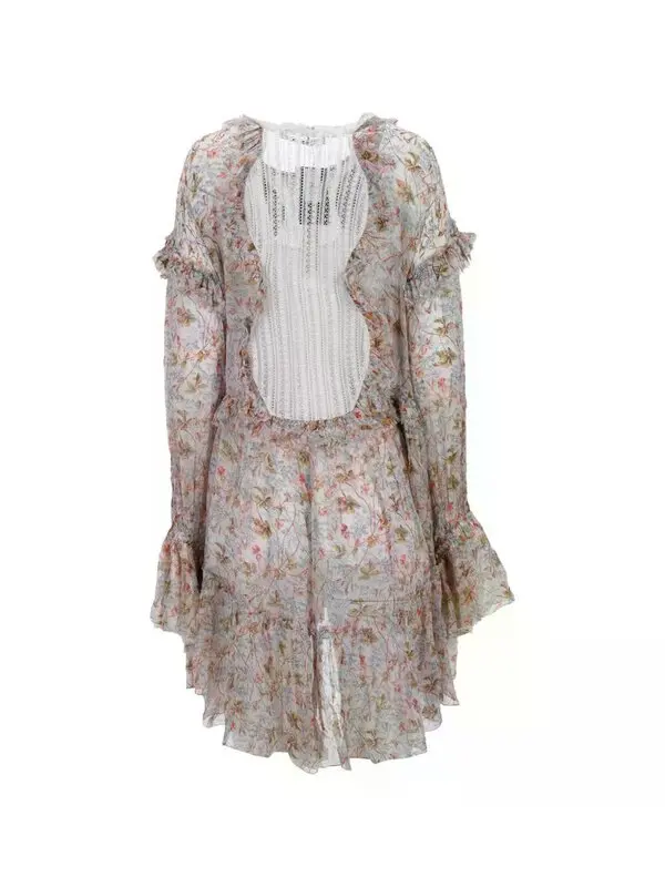 Philosophy Di Lorenzo Serafini Tiered Floral Print Mini Dress