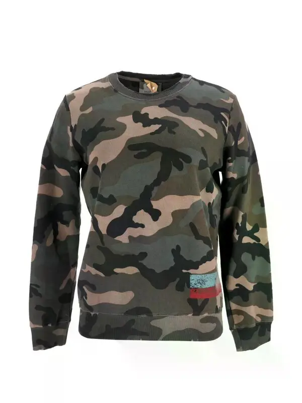 Valentino Garavani 2016 Camouflage Distressed Sweatshirt
