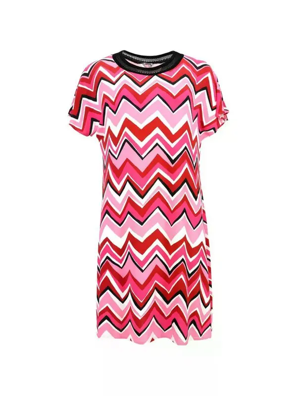 Missoni Zig-zag Printed Mini Dress - Pink