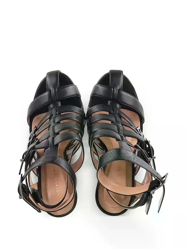 Roland Mouret Buckled Leather Sandals
