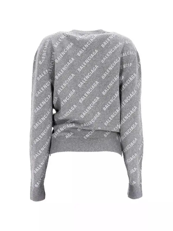 Balenciaga All-over-logo Wool Sweater