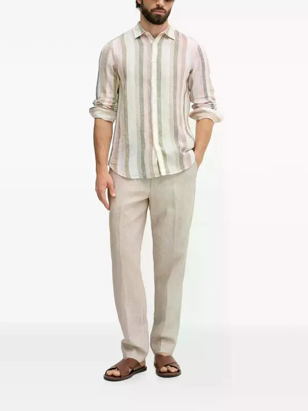 BENETTON Striped Linen Shirt