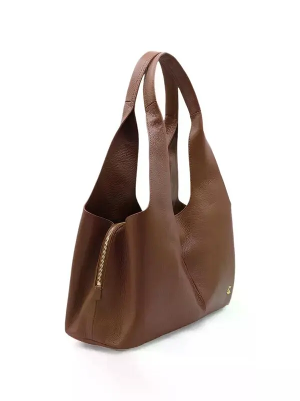COCCINELLE Logo-plaque Pebbled-leather Shoulder Bag