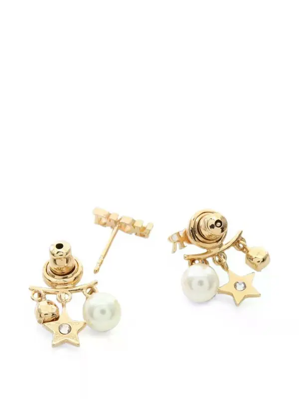 Dior 2010s Logo Star Earrings