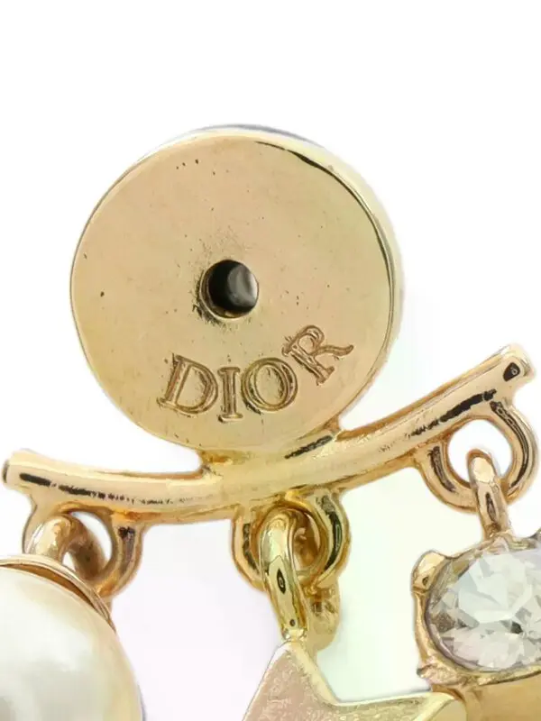 Dior 2010s Logo Star Earrings