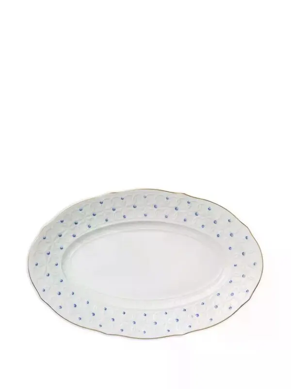 GINORI 1735 Museo Le Perle Oval Platter - White