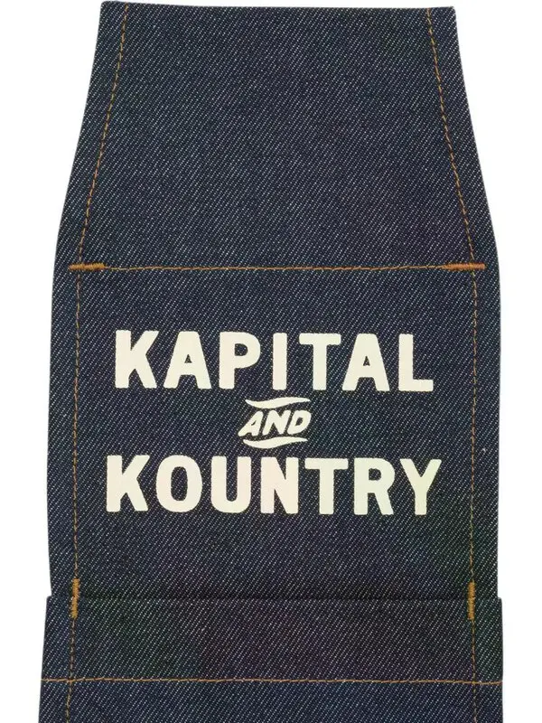 Kapital Denim Pulp Logo-print Phone Holder - Blue