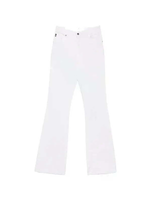 Moschino Raw-cut Flared Jeans - White