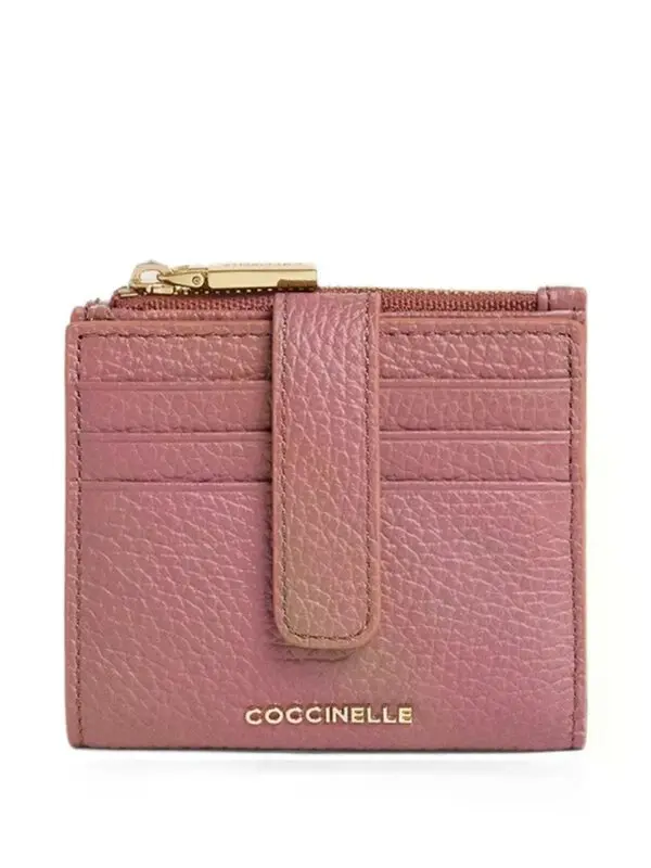 COCCINELLE Metallic Grained Leather Wallet